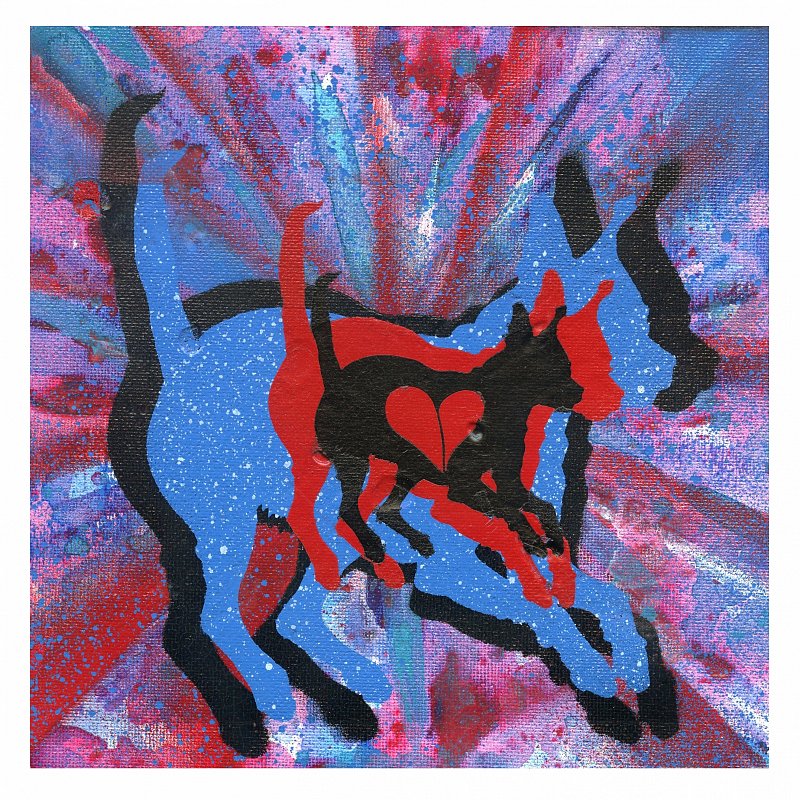 Mootje in wonderland 20x20cm Ecoline, spray- and acrylic paint 2013 ...